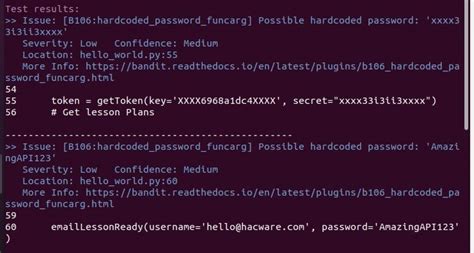 Bandit Security Scanner For Python