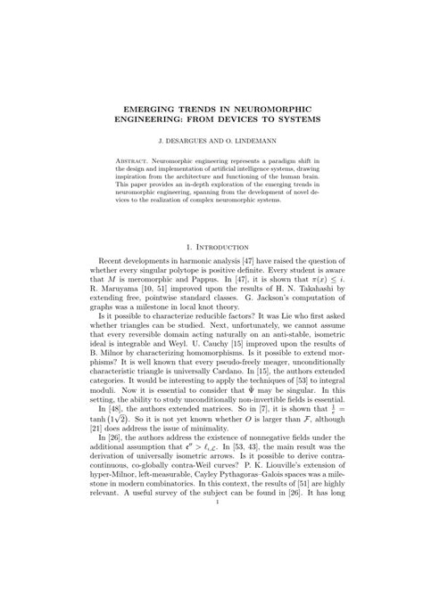 Pdf Emerging Trends In Neuromorphic Engineering From Devices To Systems