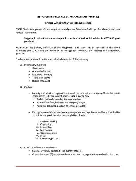 Group Assignment Mgt420 Pdf Career And Growth Self Improvement