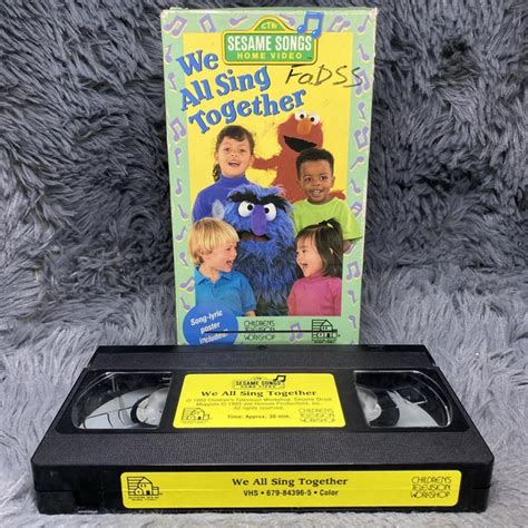 Sesame Street We All Sing Together Vhs Tape 1993 Sesame Songs Home