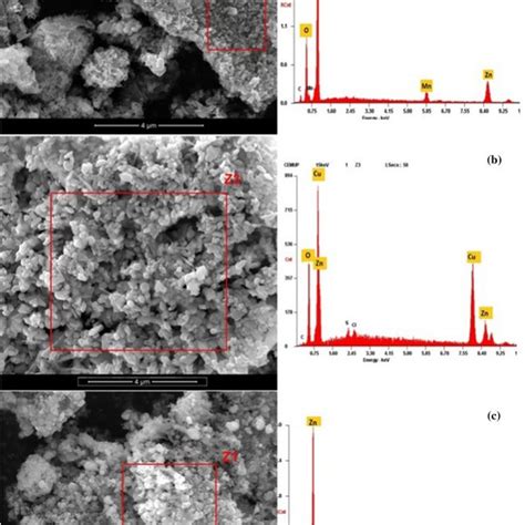 The Semeds Analysis Of A Zno Mno B Znocuo C Znomnocuo Download Scientific Diagram