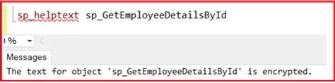 Stored Procedure With Encryption And Recompile Attribute