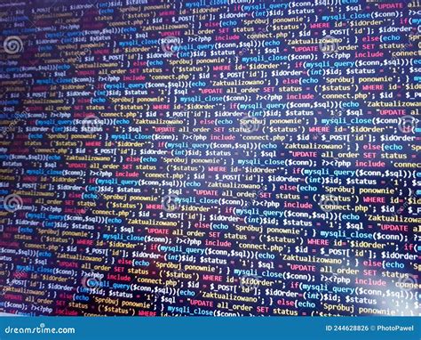 Abstract Screen Code Background Technology Development Concept Texture Php Program Languages