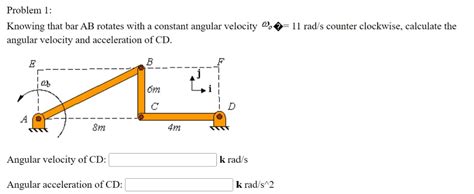 Answered Problem 1 Knowing That Bar Ab Rotates… Bartleby