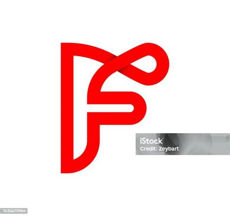 문자 F 무한대 기호입니다 순환 빨간색 문자 F 대문자에 대한 스톡 벡터 아트 및 기타 이미지 대문자 로고 알파벳 Istock