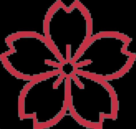 中式日式红色花朵花瓣剪纸风格免抠透明png图案 Ai矢量印刷ps素材 32 花瓣网