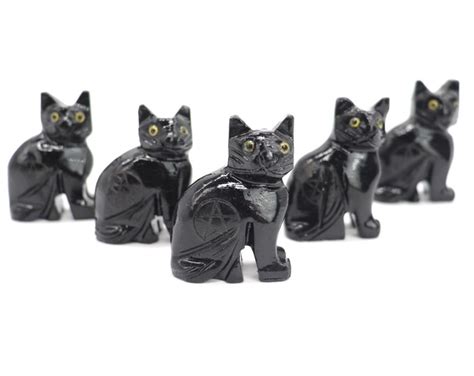 Black Onyx Pentacle Cat Etsy