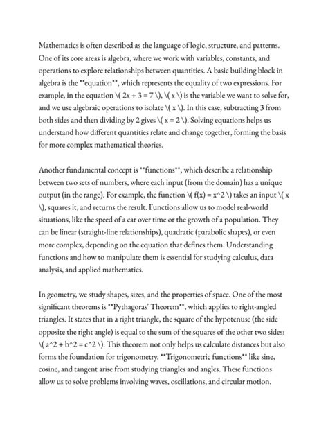 maths class notes pdf