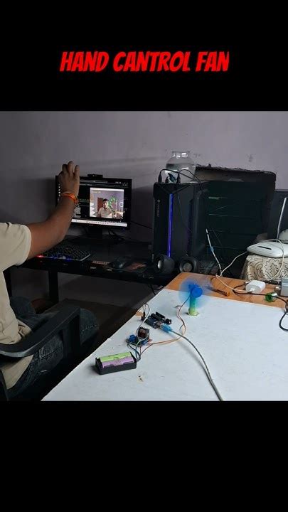 Hand Cantrol Fan Automobile Arduino Project Scienceproject Python