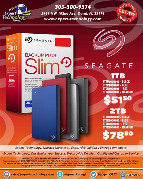Seagate Backup Plus Slim HDD TB TB Expert Technology