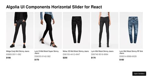 Algolia Horizontal Slider React Example Codesandbox
