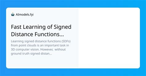 Fast Learning Of Signed Distance Functions From Noisy Point Clouds Via Noise To Noise Mapping