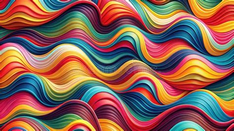 Abstract Colorful Wave Pattern Background Design With Vibrant Hues And Smooth Curves Generative