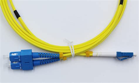 LC UPC to SC UPC Singlemode Duplex Fiber Optic Cable Ø mm µm LC UPC to SC UPC m