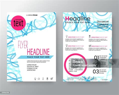 비즈니스 템플릿 크리에이 티브 디자인입니다 포스터 팜플렛 전단지 A4 크기에서 레이아웃 벡터 서식 파일 디자인에 대 한 추상적인 현대 파란색 원 모양 배경 0명에 대한 스톡