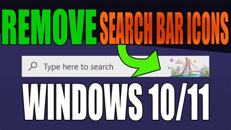 Remove Icon From Search Bar Windows ComputerSluggish