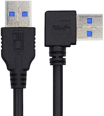 Amazon Com Xiwai USB 3 0 Angled Type A Male To Straight 3 0 Type A Male 5Gbps Data Cable Left
