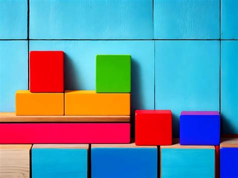 Premium Photo Background Of Colorful Wooden Blocks Aligned