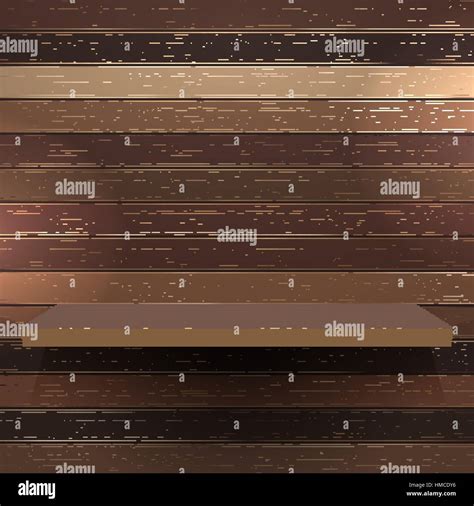 Wood Shelf For Exhibit Eps 10 Vector Stock Vector Image And Art Alamy