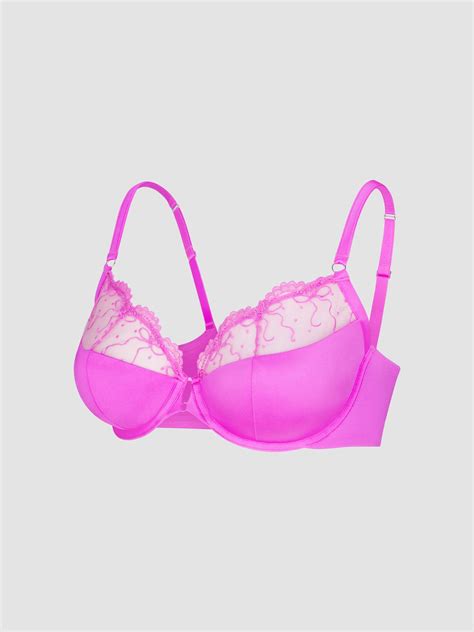Loveline Satin Half Cup Demi Bra In Purple Savage X Fenty Uk United