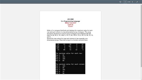 Solved Csc 2000 C Programming Language Winter Term 2019