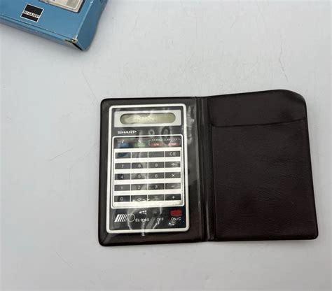Sharp Elsi Mate El 8140 Mini Calcolatrice Vintage 1970 Anni Con Imballo