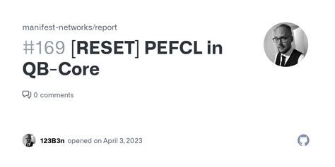 Reset Pefcl In Qb Core · Issue 169 · Manifest Networksreport · Github