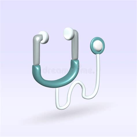 Stethoscope Isolated 3d Icon Stethoscope 3d Illustration Stock