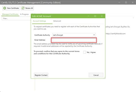 Obtaining A Server Certificate From Lets Encrypt Using Certify The Web Gladinet