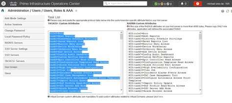 Solved Prime Infrastructure To Csacs 53 Tacacs Av Values Cisco