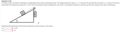 Solved Question B The Figure Shows Two Blocks Connected Chegg