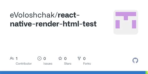 Github Evoloshchakreact Native Render Html Test