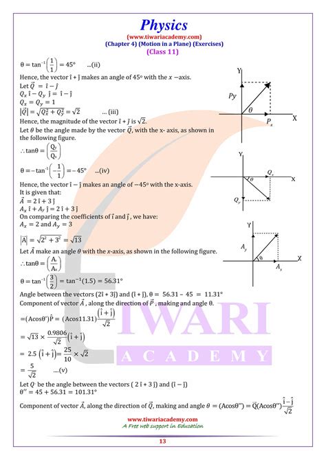 Ncert Solutions For Class 11 Physics Chapter 4 Motion In A Plane