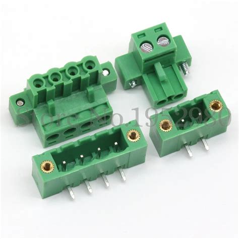 Set MM Pitch PCB Pluggable Terminal Block Connector P P Right Angle KF EDGKM With