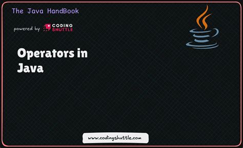 Operators In Java Coding Shuttle