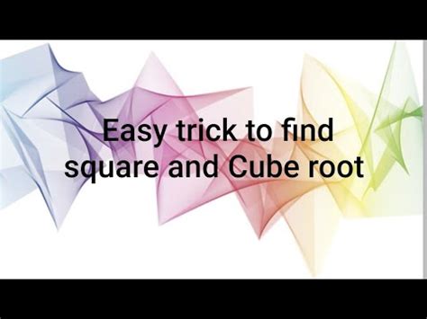 Square And Cube Root Solve In Seconds Easy Trick YouTube