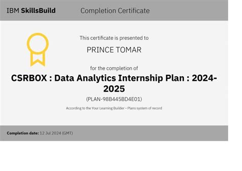 Prince Tomar On Linkedin Dataanalytics Dataanalytics Ibm Internship