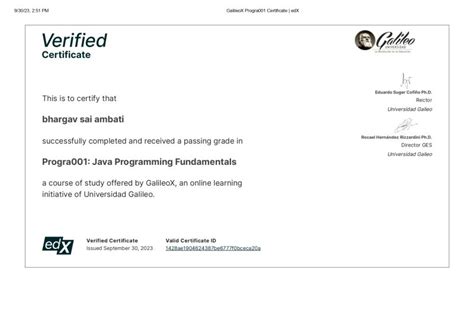 Bhargav Ambati On Linkedin Java Edx Galileo