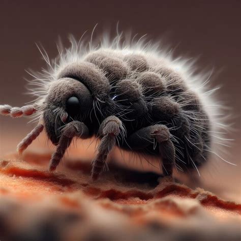 Premium Photo Close Up Of A Mite On Ground Macro Insect Background
