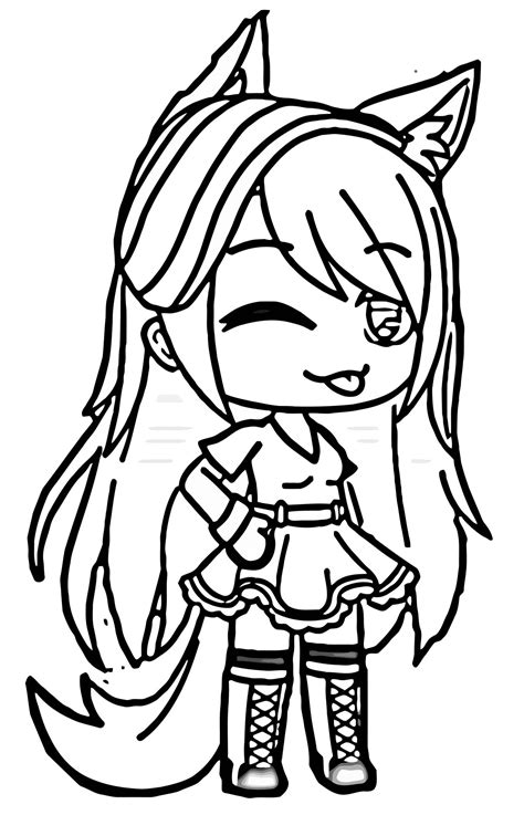 Valentina Gacha Life Angel Wings Coloring Page