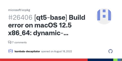 Qt5 Base Build Error On Macos 125 X8664 Dynamic Release 1013 · Issue 26406 · Microsoft
