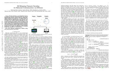 ISI Mitigating Character Encoding For Molecular Communications Via