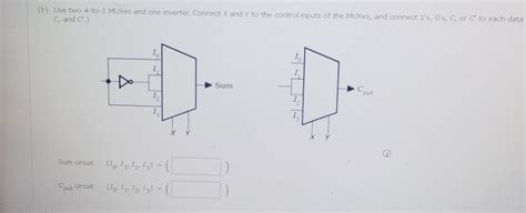 B Use Two 4 To 1 MUXes And One Inverter Connect Chegg