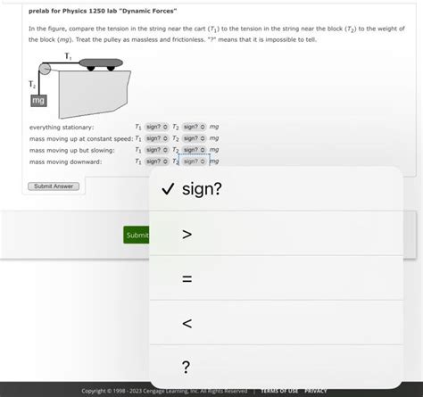 Solved Prelab For Physics 1250 Lab Dynamic Forces In The Chegg Com