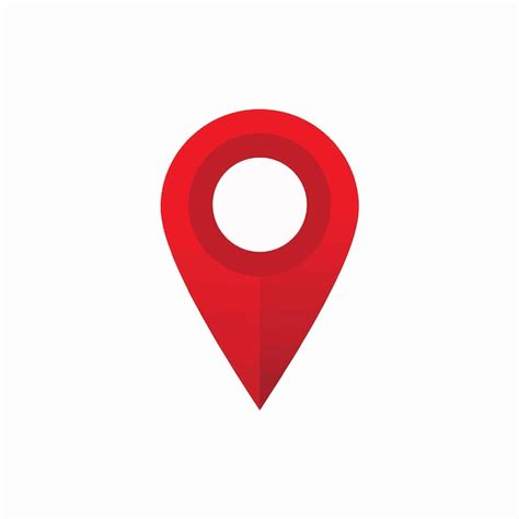 Premium Vector Red Pin With A White Background