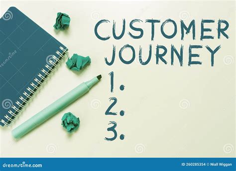 Sign Displaying Customer Journey Word For Complete Service And Transaction Experience Of