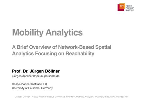 Pdf Mobility Analytics A Brief Overview Of Network Based Spatial