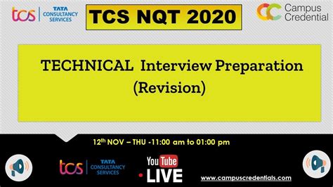 Tcs Nqt Technical Interview Preparation Youtube