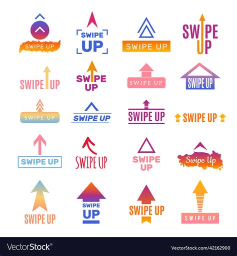 Swipe Up Ui Template Web Elements For Social Vector Image