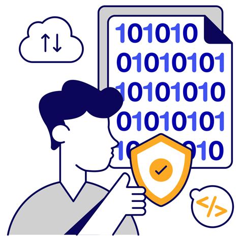 Secure Binary Data Code Access Security Protection Icon